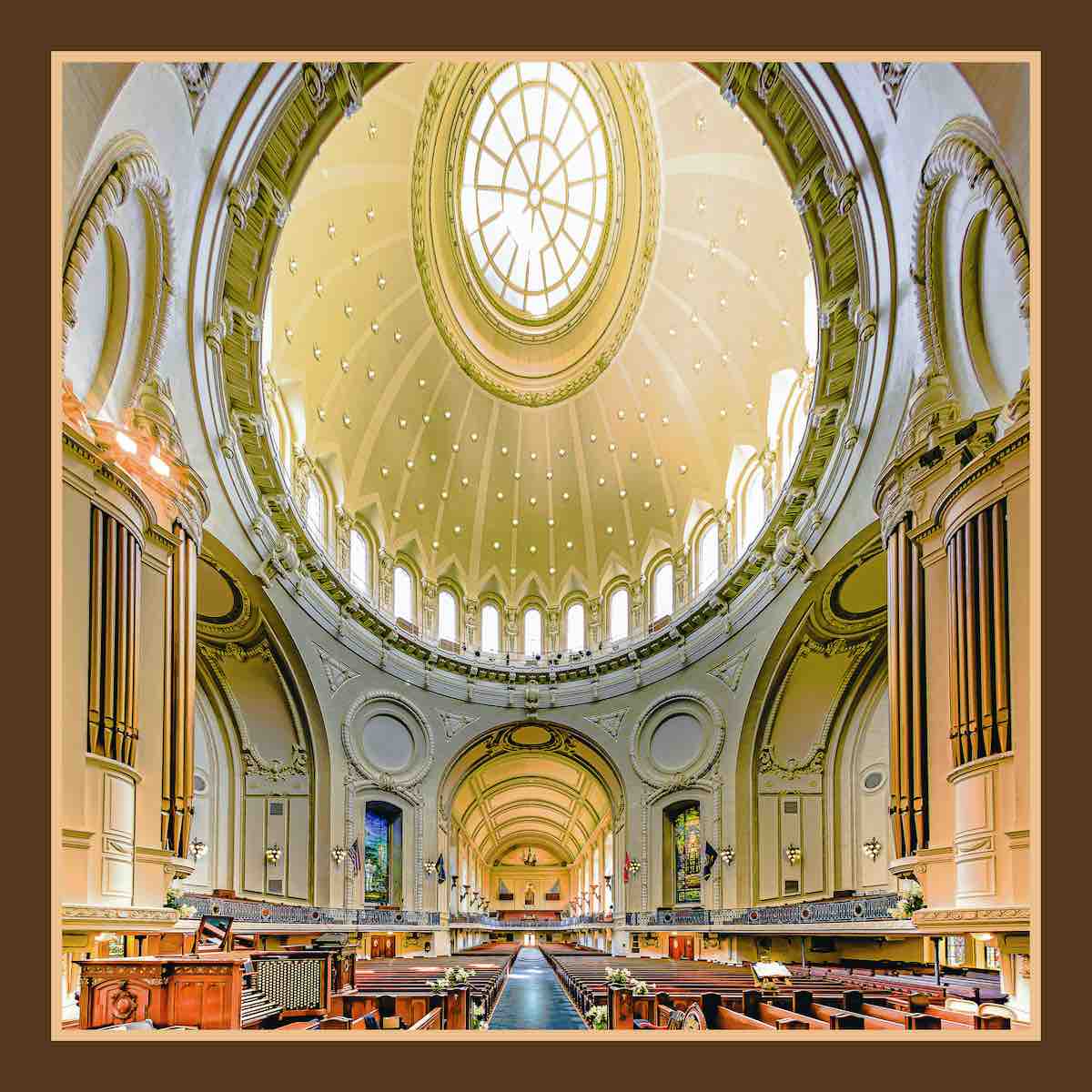 USNA Chapel: Grand Dome View from Chancel-PM - Sanford Lloyd Photography